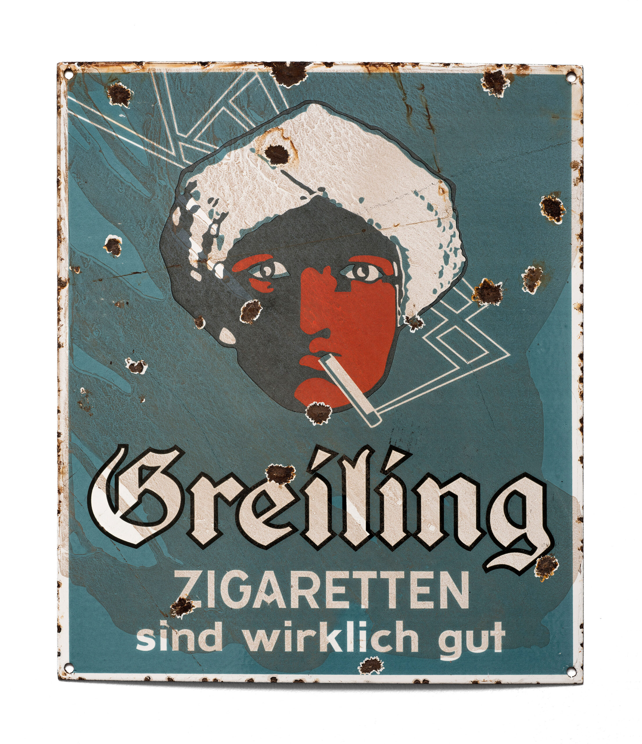 Emailleschild Greiling - August 2023 - Werkbundarchiv – Museum der Dinge